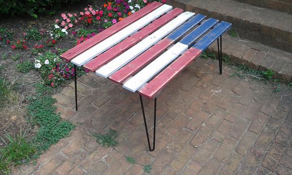DIY Pallet Accent Flag Table