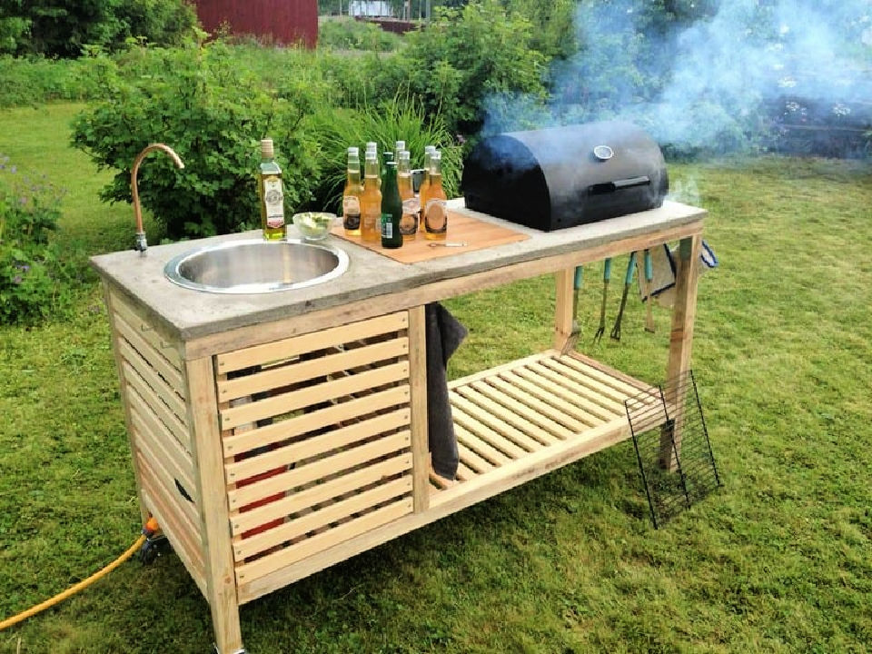 26 DIY Outdoor Kitchen Ideas with Free Plans - Pallet Ideas