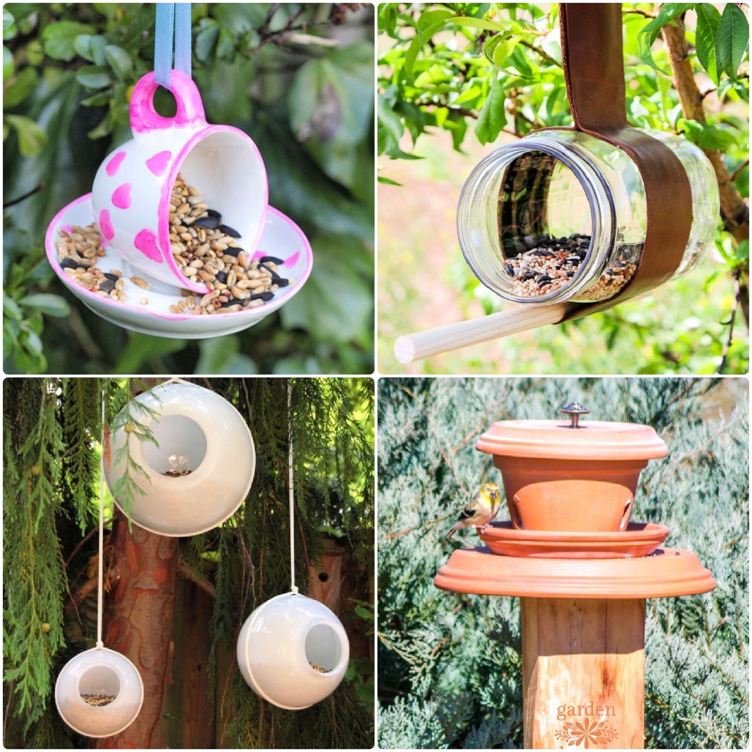 30 Homemade DIY Bird Feeder Ideas with Free Plans