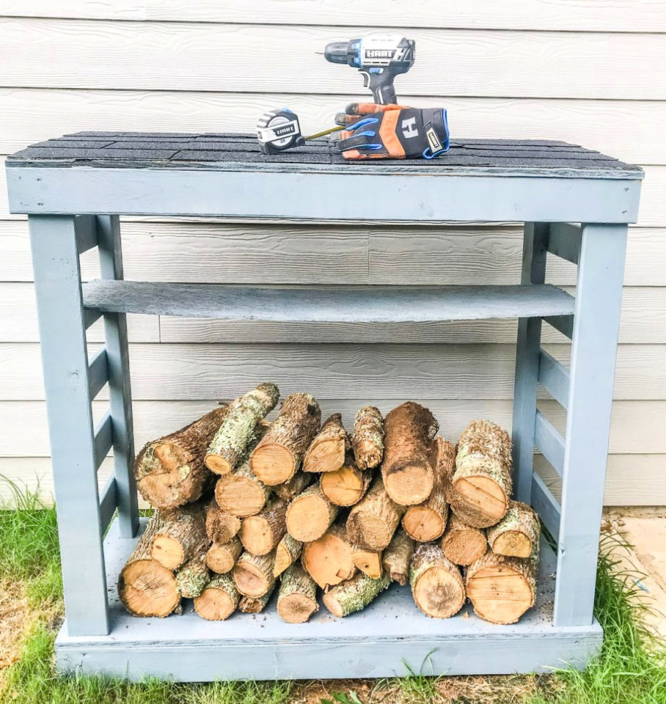 25 Homemade DIY Firewood Rack Plans for Storage