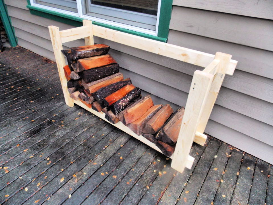 25 Homemade DIY Firewood Rack Plans for Storage